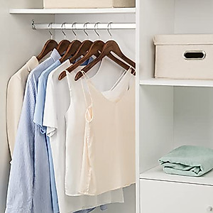 Nature Smile Solid Gugertree Wood Shirt and Dress Hangers with Notches with Anti-Rust Chrome Hook Pack of 10 (Retro)