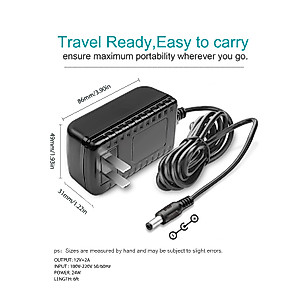 12V AC DC Adapter for Netgear N300 N600, Linksys Wireless Router E2500 EA6400 EA6500 EA6700 EA6900 E1200 E1500 E2000 EA4500 EA6500,TP-Link AX5400 AX73 AX4400, Motorola Power Supply Charger Cord Cable