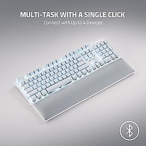 Razer Pro Type Ultra Wireless Mechanical Keyboard: Silent, Linear Switches - Ergonomic Design - HyperSpeed Technology - Connect up to 4 Devices - Fully Programmable Keys & Smart Controls