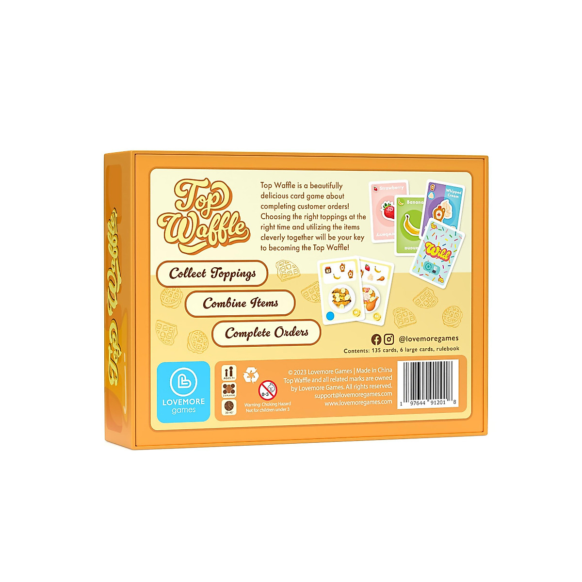Lovemore Games Top Waffle Card Game - Beautifully Delicious Game for Kids, Teens, Adults, and Family Game Night - Great Gift for Ages 7+, 2-6 Players, 30-45 Minutes