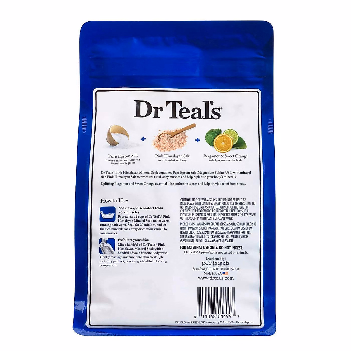Dr. Teal's Pure Epsom Salt Soaking Solution Gift Set (2 Pack, 3lbs ea.) - Restore & Replenish with Pink Himalayan Salt, Pre & Post Workout with Menthol - Essential Oils Calm Senses & Relieve Stress