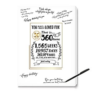 You Have Been Loved for 30 Years Guest Canvas - 30th Birthday Decorations - Great 30th Anniversary or 30th Birthday Gifts for Her Man Woman Sister Friend Family-11x15x1 Inch