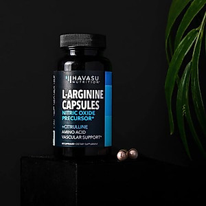 L Arginine L Citrulline Nutritional Supplements NO Nitric Oxide Booster | Stamina Endurance Performance for Workouts | 2 Months Supply of L Arginine 500mg Nitric Oxide Pills for Men | 120 Capsules