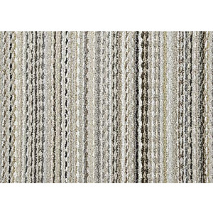 Garland Rug Carnival Stripe 7 ft. x 12 ft. Large Area Rug Random EarthTone