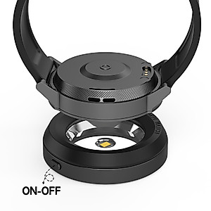 Solar Watch Fast Charger-Watch Solar Charger Metal Base, Fast Heat Dissipation, Solar Power Portable Charger, Suitable for Casio/Citizen/Seiko/Garmin Solar Watch Rounkin (Black)