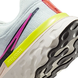 Nike React Infinity Run Flyknit 2 Womens Casual Running Shoe Ct2423-600 (8, White/Black/Sail/Pink Blast, Numeric_8)