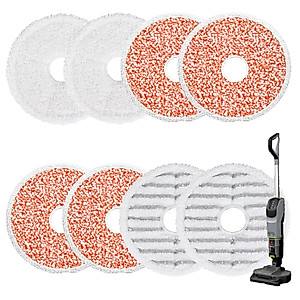 37643 Replacement Mop Pads Compatible with Bissell SpinWave + Vac All-in-One Powered Spin 3764 and 37643,Washable and Reusable 8-Pack