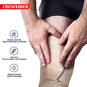 FRESINIDER Premium Elastic Bandage Wrap (7pack) Self Adhesive Cotton Latex Free Compression Bandage Wrap with Touch Closure at Both Ends, Support & First Aid for Sports, Medical, and Injury Recovery
