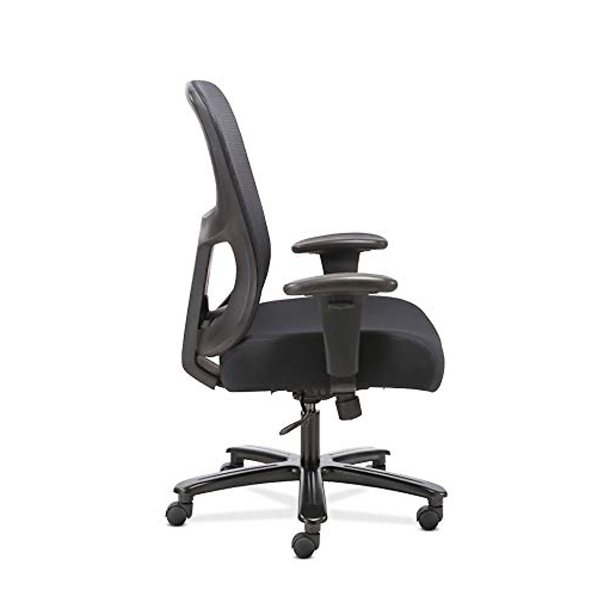 HON Sadie Big and Tall Office Chair Mesh Back Ergonomic Computer Desk Chair Heavy Duty 400 lb Max - Adjustable Arms, Lumbar Support, Comfortable Seat Cushion, 360 Swivel Rolling Wheels - Black
