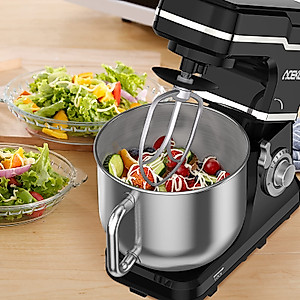 Subtle Silver Coated Dough Hook for Acekool Polished Stainless Steel Flat Beater for Kitchenaid 7L Tilt-Stand Mixer Attachments for Kitchen Paddle, Baking,Pastry, Mixing Accessory,Dishwasher Safe