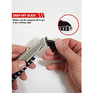 NESTER Utility Knife Retractable Box Cutter, 20 Blades(3/4" 18mm Wide Blade Cutter) Retractable, Compact, Extended Use for Construction, Heavy Duty, Office, Home, Arts, Crafts, Hobby