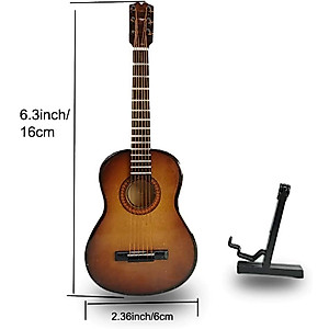 ALANO Miniature Guitar model Decorative Ornament, Music Instrument Ornament Home Decoration (G-C-16-S)