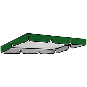 Replacement Porch Patio Swing Top Cover Canopy Outdoor Replaceable Swing Canopy Cloth Waterproof Swing Ceiling Replacement Cover for Outdoor 22.6.21 (Color : Green, Size : 249x185x18cm/98x73x7)