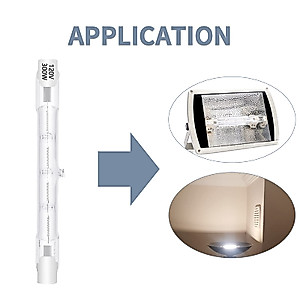 XBOCMY 4 Pack 300W Dimmable Halogen Light Bulbs, 118mm, 4.7-Inch T3 RSC, Warm White, 3000 lumens