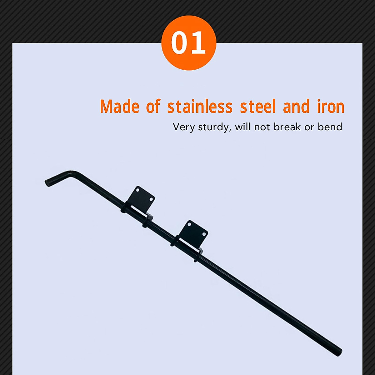 Door Bolt Garden Gate, 2 Pieces Stainless Steel Gate Bolt Bolt Bolt Gate Slider Door Slider Gate Lock Bolt Door Bolt Locking, for Wooden Fences Garden Garage 18 Inches