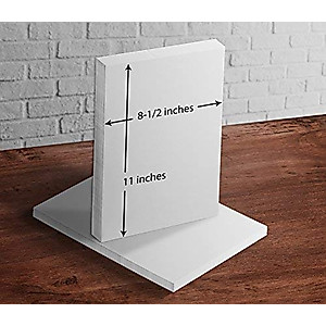 White Cardstock - For School Supplies, Kids Art & Crafts, Invitations, Business Card Printing | Extra Thick 100 lb Card Stock, 8.5 x 11 inch, Heavy Weight Hard Cover Stock (270 gsm) 50 Sheets Per Pack