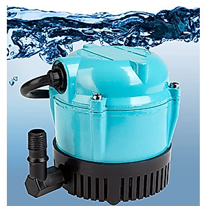 Little Giant 500203, 1-A 115 Volt, 1/200 HP, 170 GPH Small Submersible Permanently Oiled Pump for Fountain, Water Displays and Air Conditioners, 6-Foot Cord, Blue,