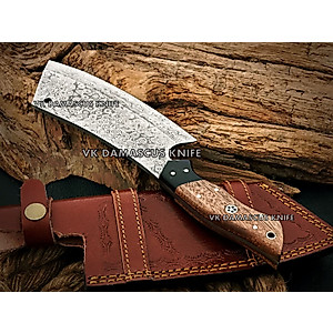 Damascus Cleaver Knife, Meat Cleaver, Butcher Knife for Meat Cutting 12" Handmade Full Tang Cleaver for Meat Vegetables Cutting 0199