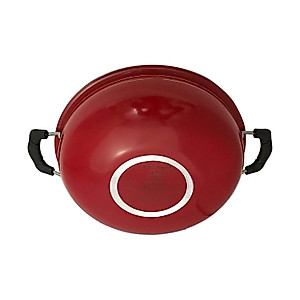 Non-Stick Kadai with Stainless Steel Lid Non-Stick Cookware Aluminium Non-Stick Kadai with Scrubber & Paddle Deep Fry Kadai