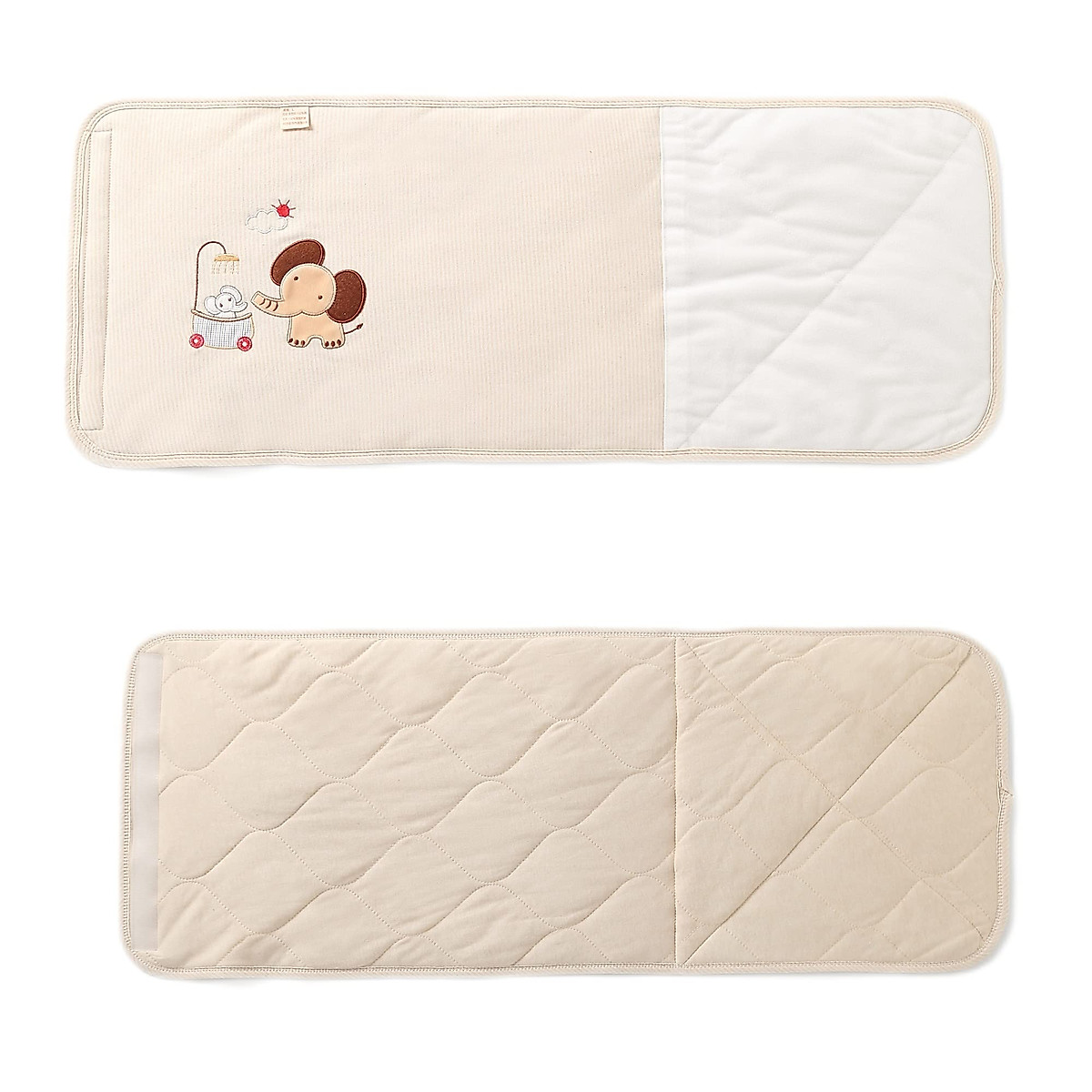 Donhoo Widens Pure Cotton Baby Warm Belly Band, Swaddle Belt, Sleeps to Prevent Cold, Pervent Diarrhea, Suitable for Babies Aged 0-10(Pattern: Bath Elephant), L:33.4x13.8in