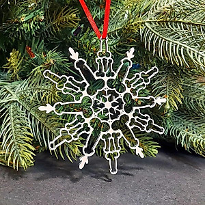 Penis Snowflake Ornament - Funniest Ornament of The Century, Funny Snowflake Ornament for Christmas Tree Car Rearview Mirrow Hanging Pendant Decorations, Christmas Snowflakes Ornament,Ø5.11in (A)