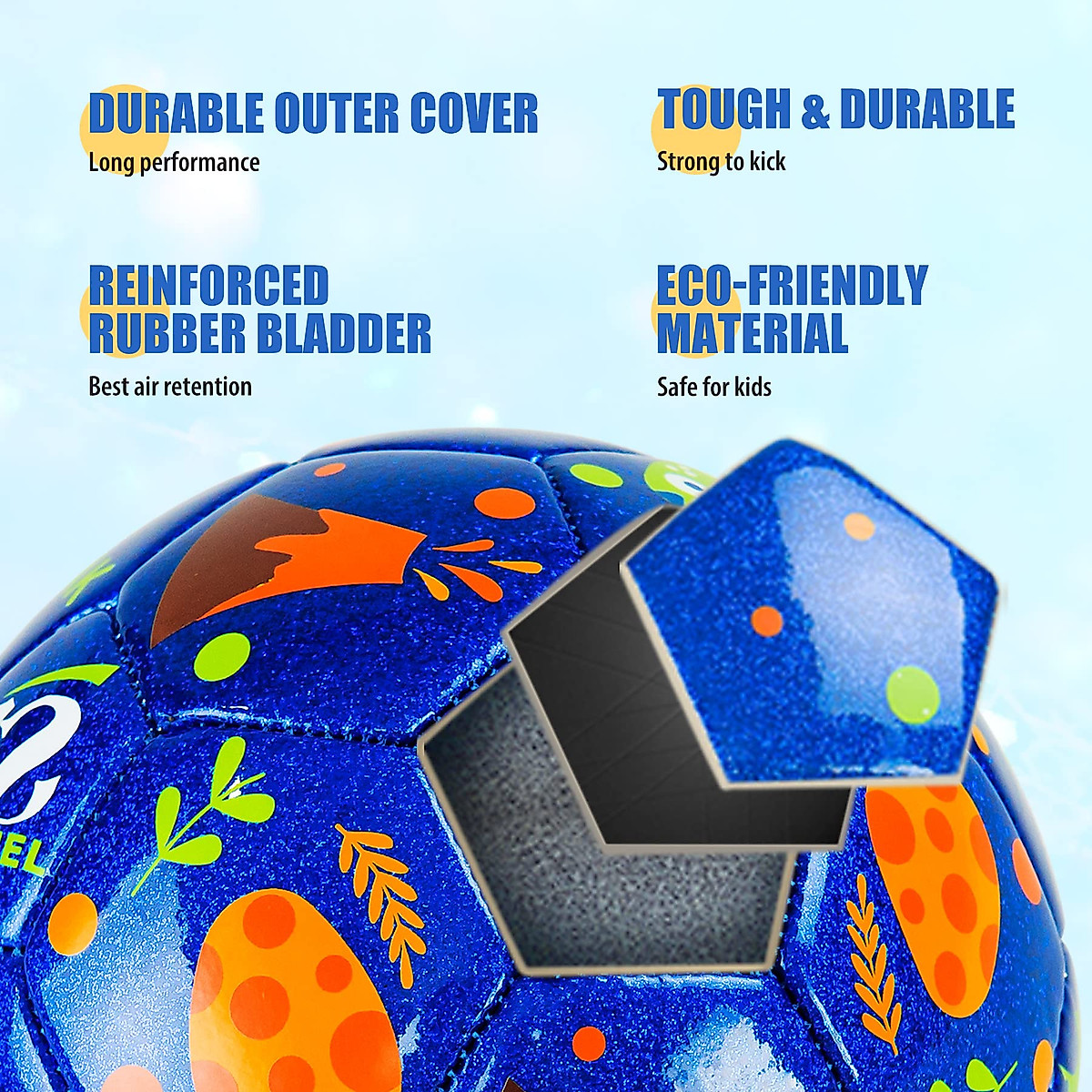 EVERICH TOY Pack of 2 Soccer Ball Size 2 Soccer Balls for Kids-Sport Ball for Toddlers-Backyard Lawn Sand Outdoor Toys for Boys and Girls,Including Pump