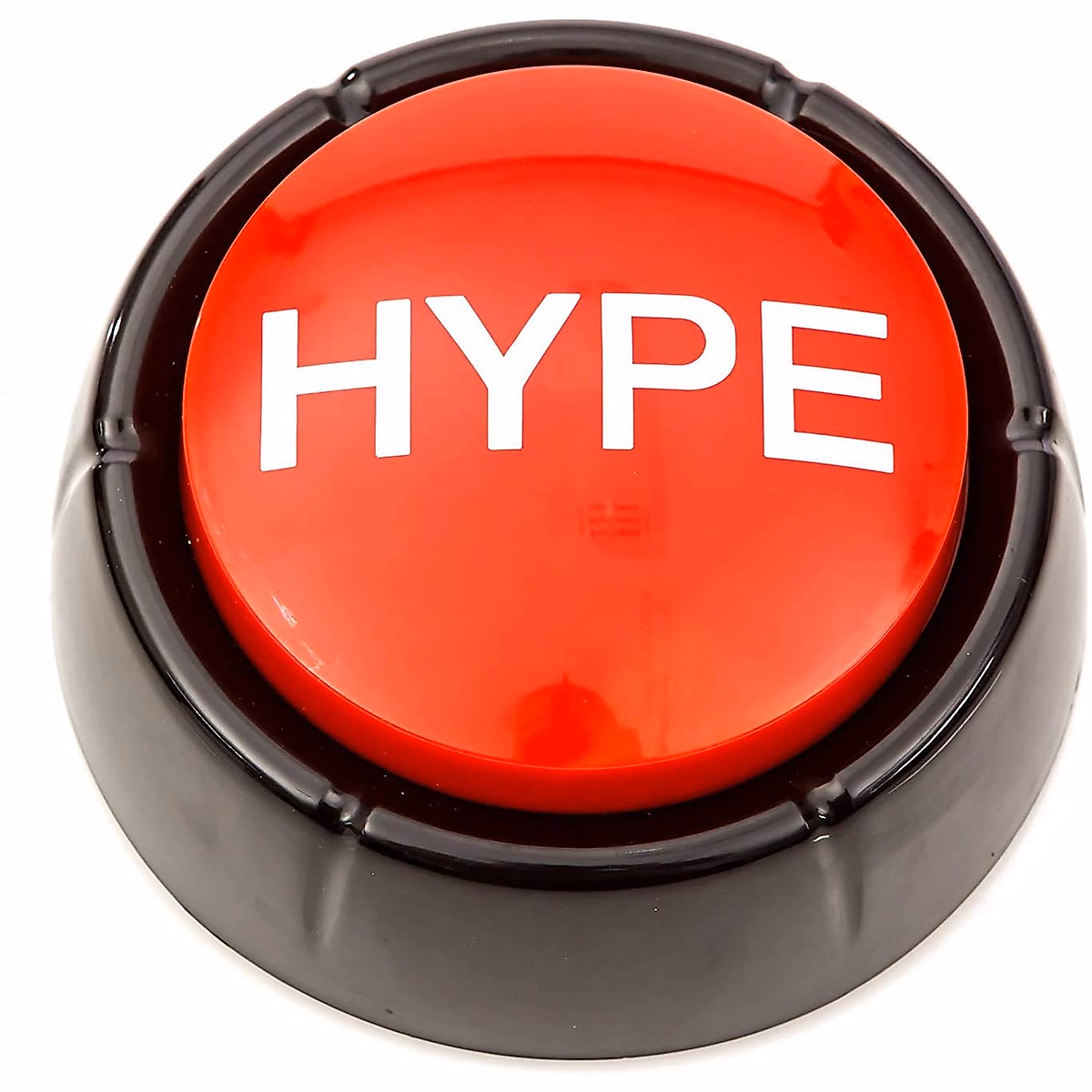 Hype Button | Hip Hop Air Horn Sound Effect Button (Batteries Included) Stocking Stuffer Back to School Classroom Teacher Office Desk Sales Marketing Gag Nut Funny Toy Class