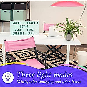 My Cinema Lightbox - XXL Cinema Light Box, 24" x 12" - 3 Modi Light Up Letter Board with 160 Letters, Numbers, Sign - White LED Light, RGB Color Change and Color Freeze Mode