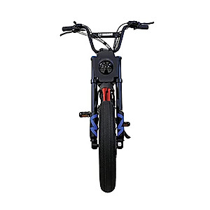 M Massimo 20" Fat Tire E-14 Urban Runner Electric Bike for Adults 48V 750W LED Headlight Taillight Full Suspension Range 43 MI 5 Speed Electric Motor 7 Speed Manual Shimano Gears (Red)