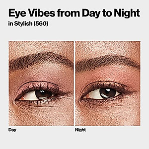 Revlon ColorStay Day to Night Eyeshadow Quad, Longwear Shadow Palette with Transitional Shades and Buttery Soft Feel, Crease & Smudge Proof, 560 Stylish, 0.16 oz