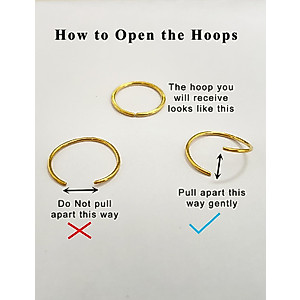 Rose Gold Small Hoop Earrings for Cartilage Nose, 8mm Rosegold Piercing Hoop Ring 18 Gauge Nose Rings Hoop 18G Tragus Helix Daith Rook Snug Piercing Rings 2 Pieces Ear Lobe Earrings