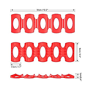 TEKEFT 2PCS Silicone Wine Stacker Foldable Beer Can Rack Space Saver Wine Bottle Holder Fridge Tray Mat Red