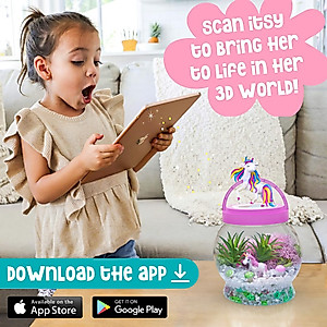 Amitié Lane Light-Up Unicorn Terrarium Kit for Kids - Birthday Gifts for Girls - Creative Unicorn Toys & Craft Kits Presents - Arts & Crafts Fun for Little Girls Age 4 5 6 7, 8-12 Year Old Girl Gift
