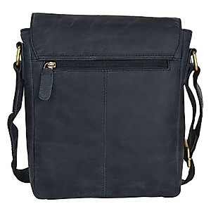 SKiDE Mens Crossbody Leather Sling Bag for Men | Shoulder Sling Travel Bags for Men | Vintage Sling Bag (Royal Blue)