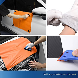 EHDIS Window Tint Tool Kit Vinyl Wrap Installation Tool with Heat Gun for Car Wrapping Window Tint Film Applicator with Felt Tint Squeegee,Vinyl Cutter,Razor Scraper,Vinyl Magnet Holder,Working Glove