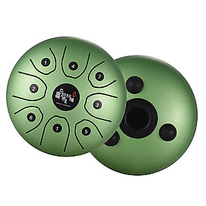 Btuty Steel Tongue Drum 5.5 Inch 8 Notes Kids and Adult Percussion Instrument with Mallets Music Book and Carry Bag for Meditation and Relaxation