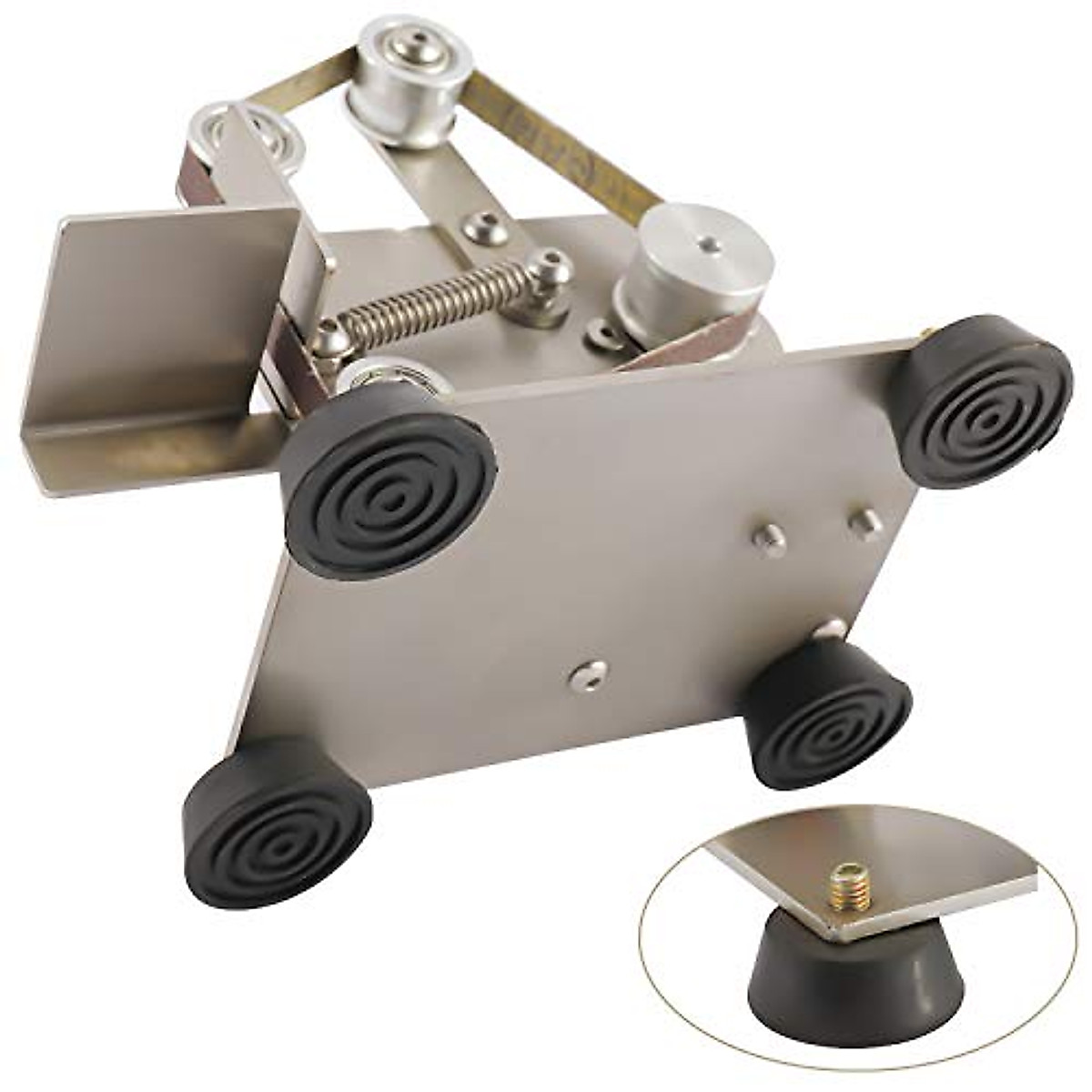 DIY Mini Electric Belt Sander Multifunctional Grinding Machine, Electric Knife Apex Edge Sharpener, Small DIY Polishing Machine with 10 pcs Sand Belts