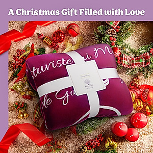 I Love You Blankets for her, with I Love You in Multiple Languages, Christmas Blanket, Gifts for Her Anniversary, I Love You Gifts for her,Mom I Love You Gifts 65"x50" (Sussy Red)