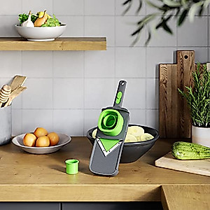 Mueller Handheld Vegetable V Slicer Salad Utensil, Perfect for Salad Zucchini Carrots Onions and All Vegetables, Make Low Carb/Paleo/Gluten-Free Meals, Adjustable Thickness