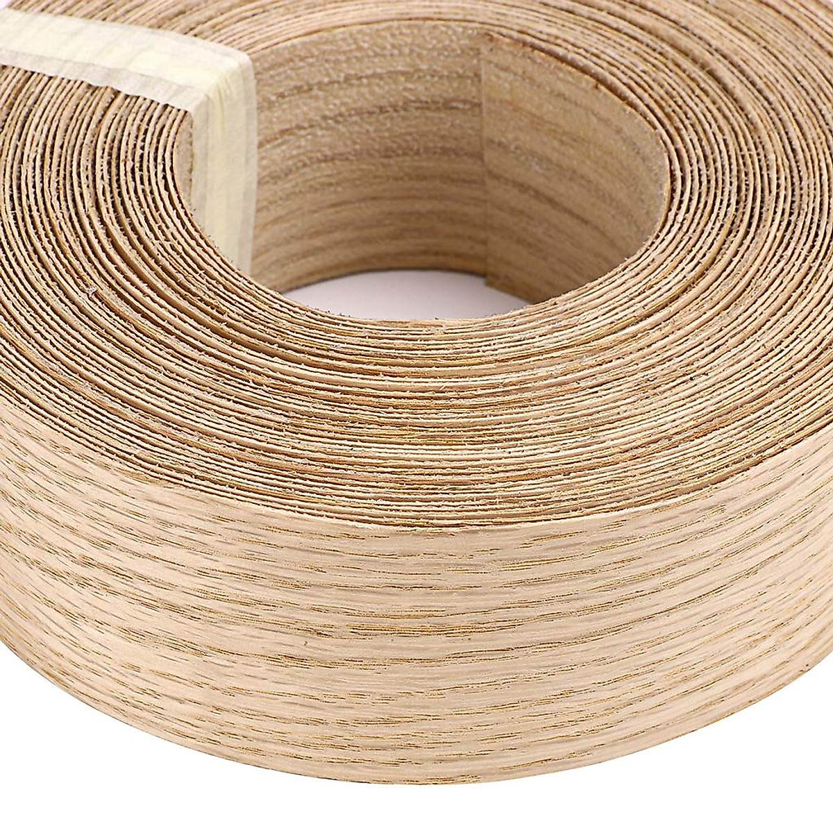 Skelang Red Oak Wood Veneer Edge Banding Preglued Iron-On with Hot Melt Adhesive Edgebanding Flexible Wood Tape (2" x 50')