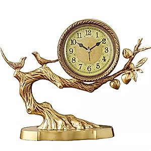 HegZA Wall Decor ASDASD Chinese Style Wall Clock Living Room Decoration Wall Clock Home Desktop Table Clock (Color : A, Size