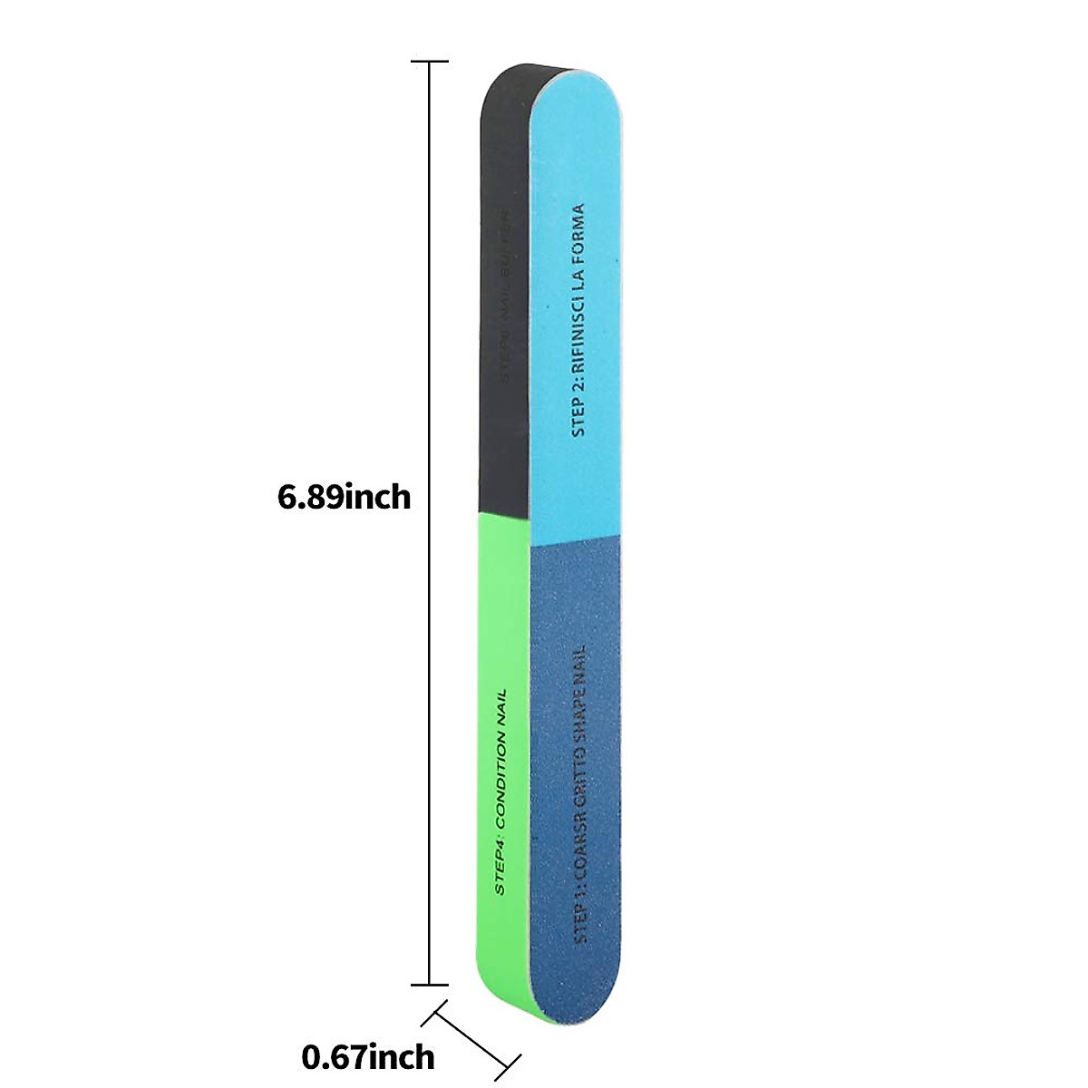 12 PCS 7 Way Nail File and Buffer Block, YIMICOO Professional Manicure Tools 7 Steps Emery Boards for Women Girls