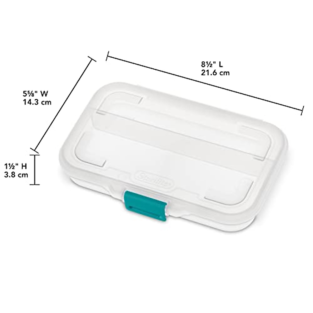 Sterilite Divided Box Small Storage, Clear