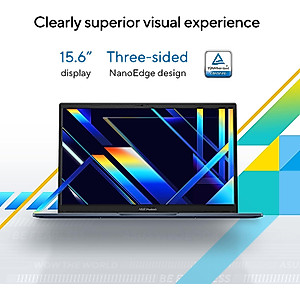 ASUS Vivobook 15 Laptop 2023 , 15.6" Full HD Display, Intel Core i3 1215U(Up to 4.4GHz), 12GB RAM, 512GB SSD, Intel UHD Graphics, Wi-Fi, Bluetooth, Business Thin and Light Notebook, Windows 11 S