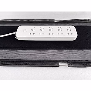 VWINDESK Under Desk 23.5 Inch Mesh Fabric Cable Management Tray, Power Cable Holder, Cord Organizer, Make Wire Tidy for Height Adjustable Desk, Black