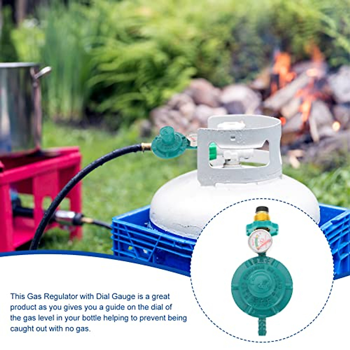 Totority Propane Propane Tank Regulator Tank Low Pressure Gas Regulator Gas Regulator& Pigtail Kit Household Gas Valve Gas Pressure Reducing Gas Grill Regulator Valve Gas Regulator