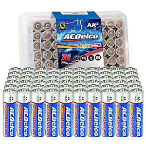 ACDelco 120-Count AAA and AA Batteries | Maximum Power Super Alkaline Battery | 10-Year Shelf Life