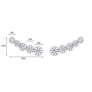 925 Sterling Silver Earrings, BoRuo Daisy Flower Hawaiian Ear Cuffs Hoop Climber Earrings