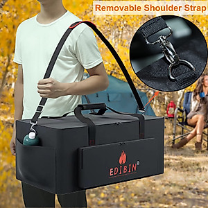 Pizza Oven Plus Carry Bag for Cuisinart CGG-403 3-in-1 Pizza Oven Plus, Heavy Duty 600D Waterproof Pizza Oven Plus Grill Carry Bag for Cuisinart 3 in 1 Pizza Oven Plus Black