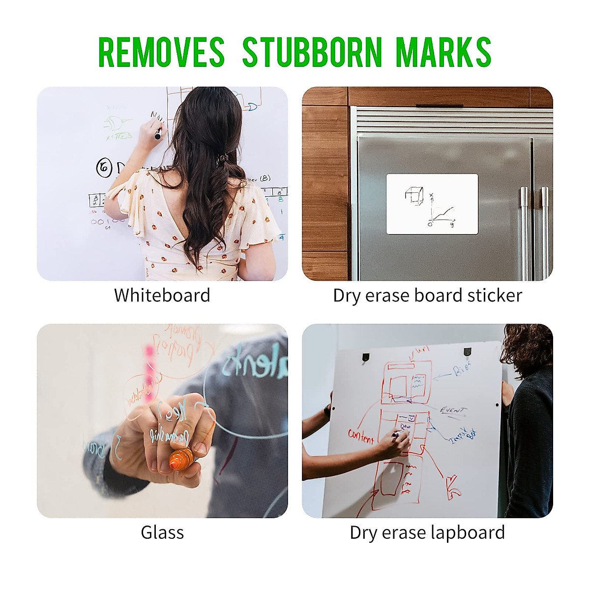 loukin Non-Toxic Whiteboard Cleaner, 8.5oz Dry Erase Board Cleaner, Low-Odor Whiteboard Cleaning Spray with Cloth, Removes Stubborn Marks from Whiteboards